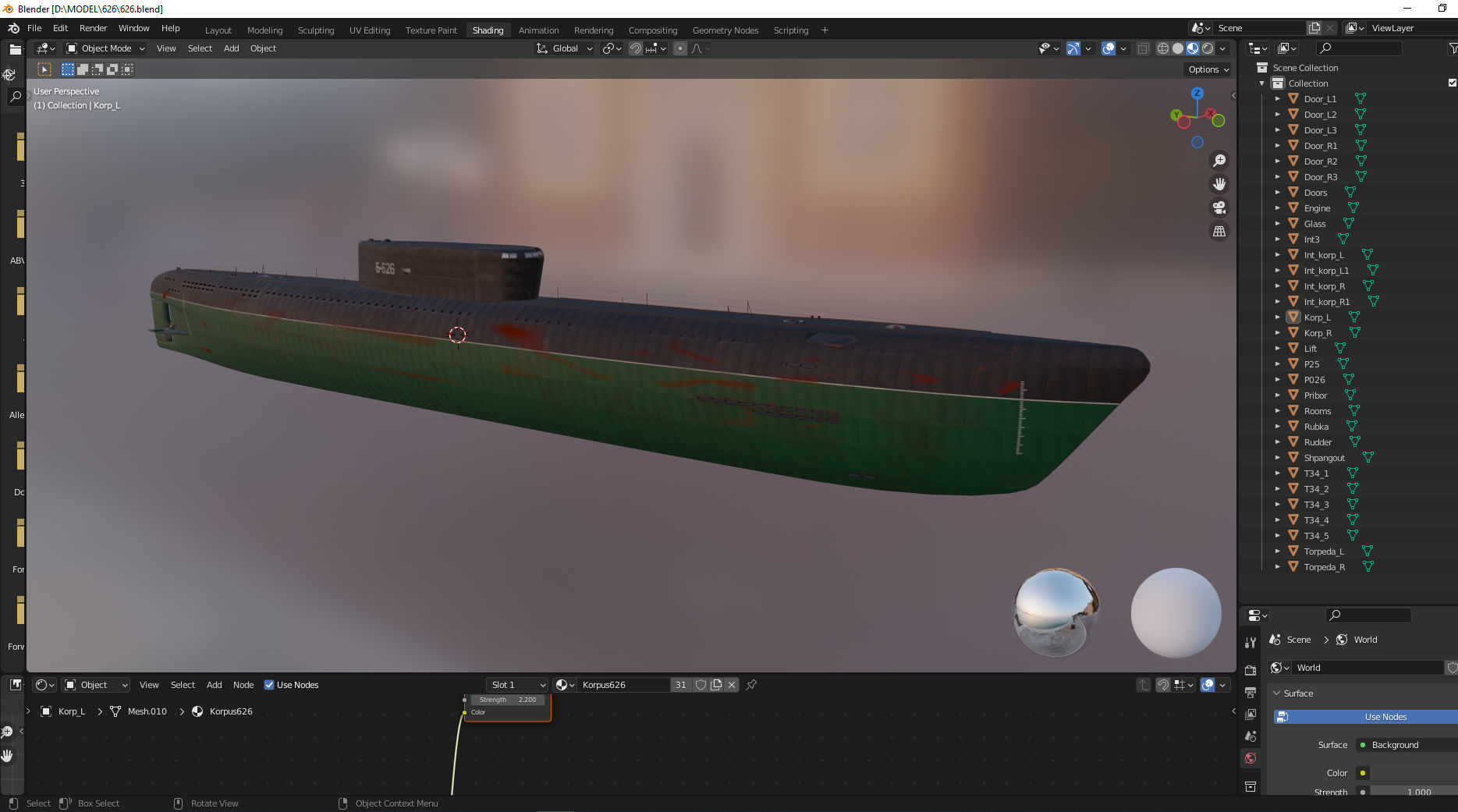 Project 626 Soviet Transport Submarine 3D model | CGTrader
