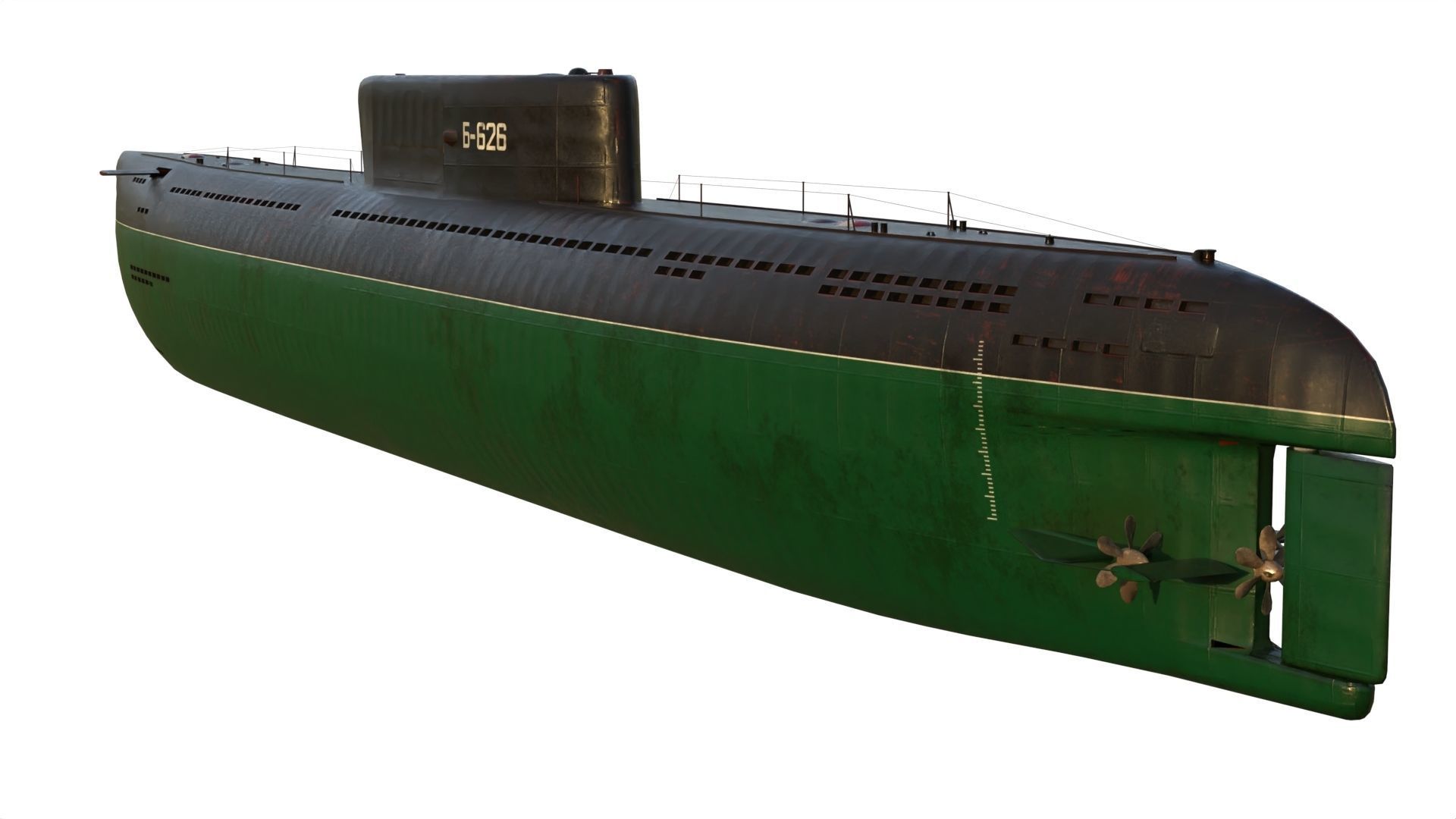 Project 626 Soviet Transport Submarine 3D model | CGTrader