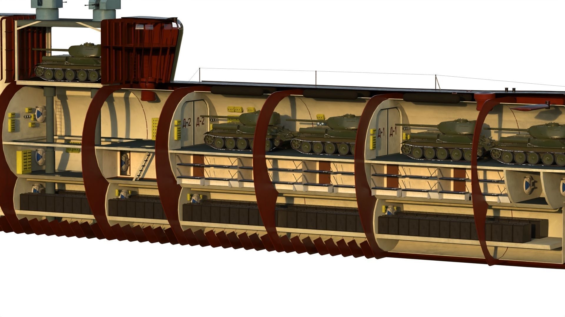 Project 626 Soviet Transport Submarine 3D model | CGTrader