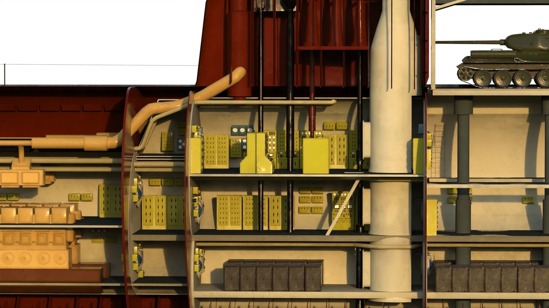 Project 626 Soviet Transport Submarine 3D model | CGTrader