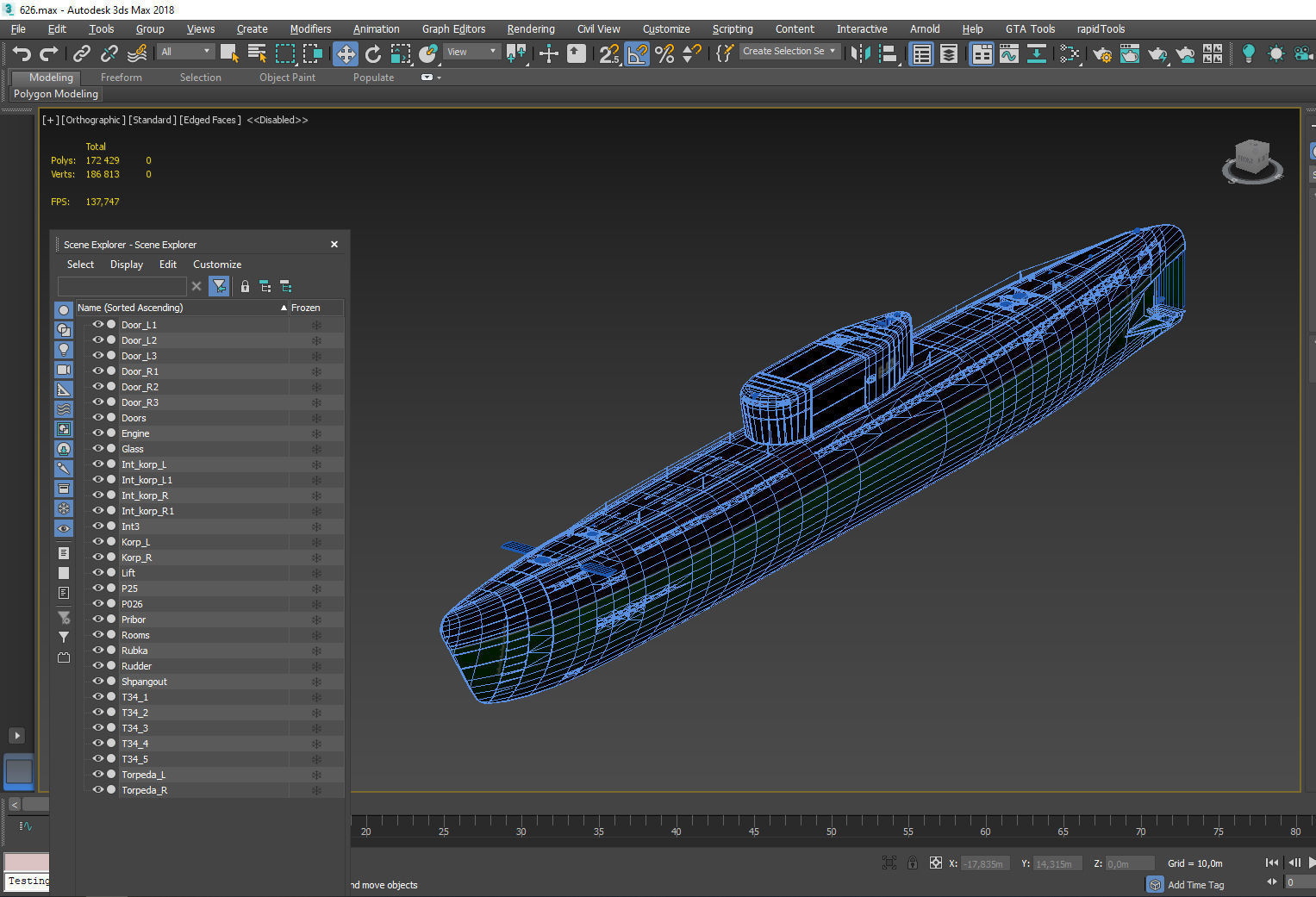 Project 626 Soviet Transport Submarine 3D model | CGTrader