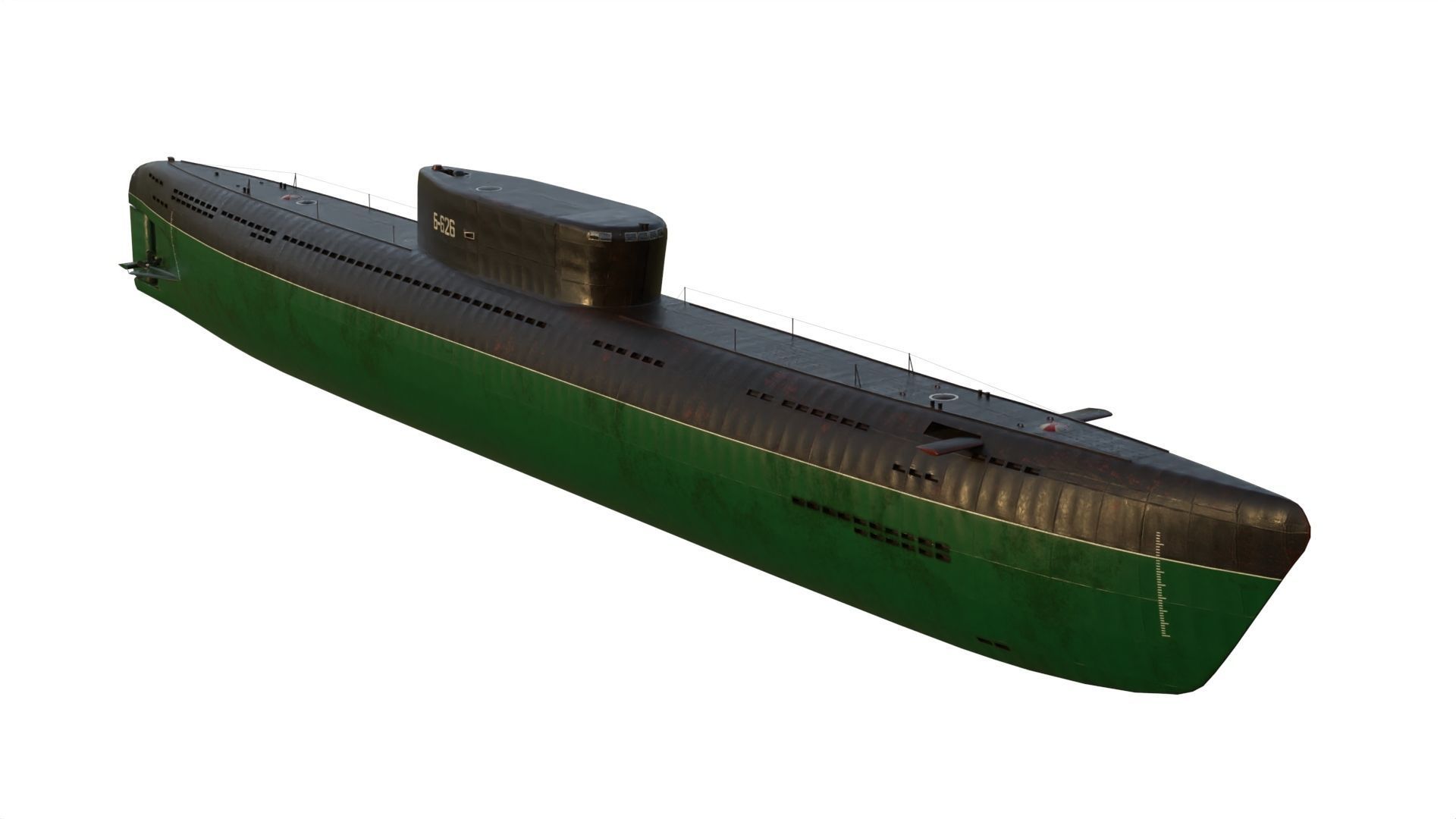 Project 626 Soviet Transport Submarine 3D model | CGTrader