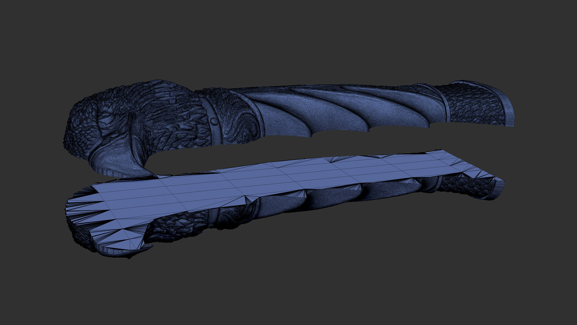 Eagle Head Knife Handle 3D model 3D printable | CGTrader
