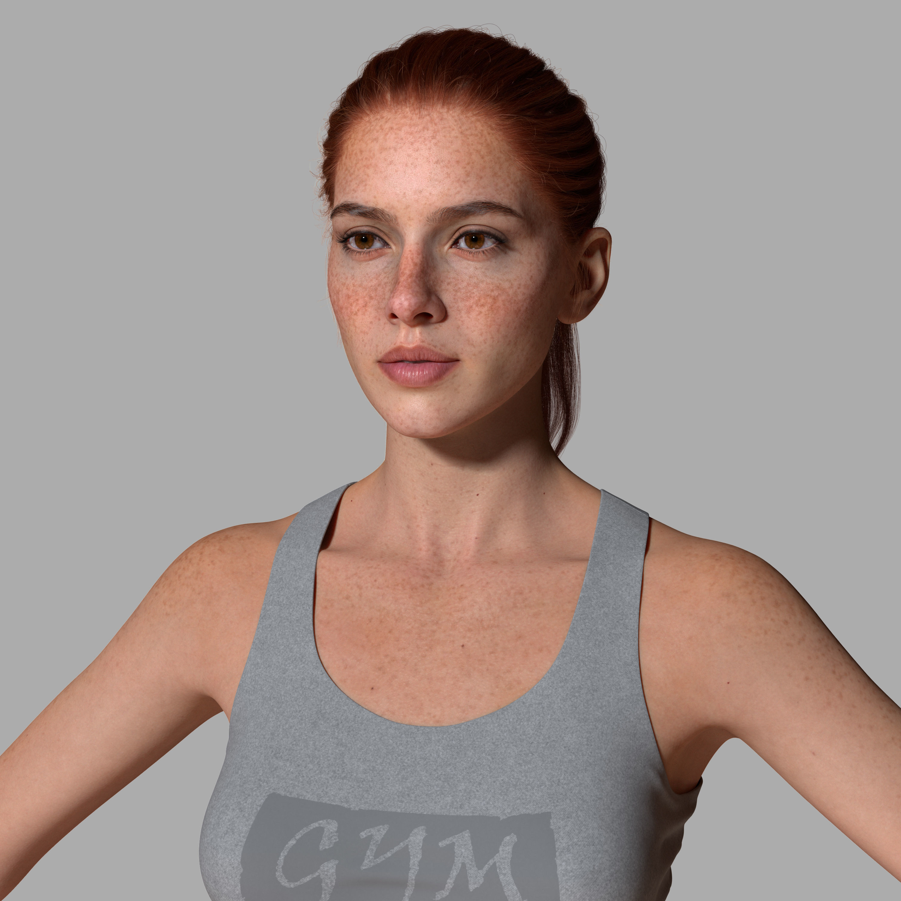 Full body caucasian female 3d model 3D model | CGTrader