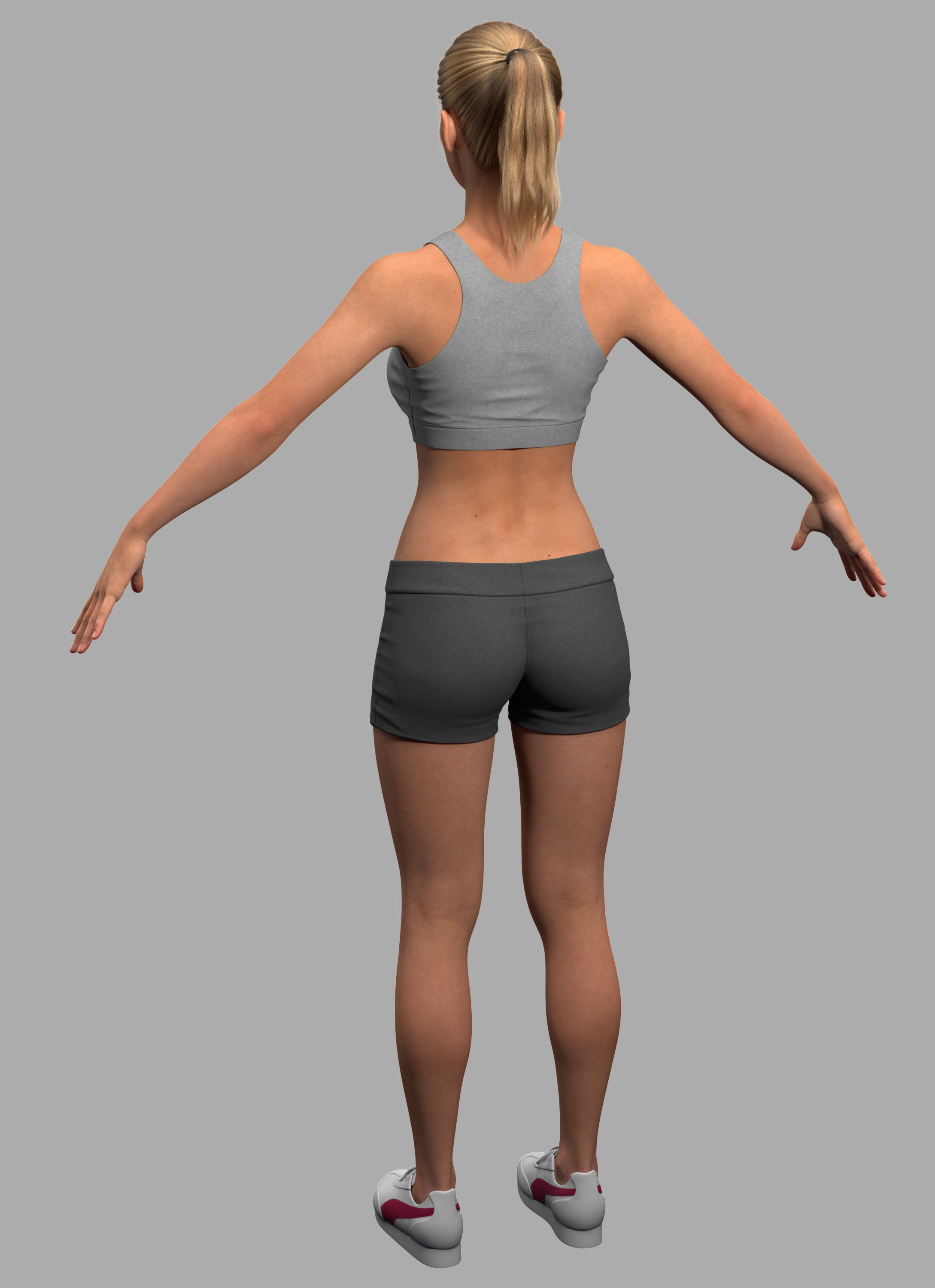 Full body caucasian female 3d model 3D model | CGTrader