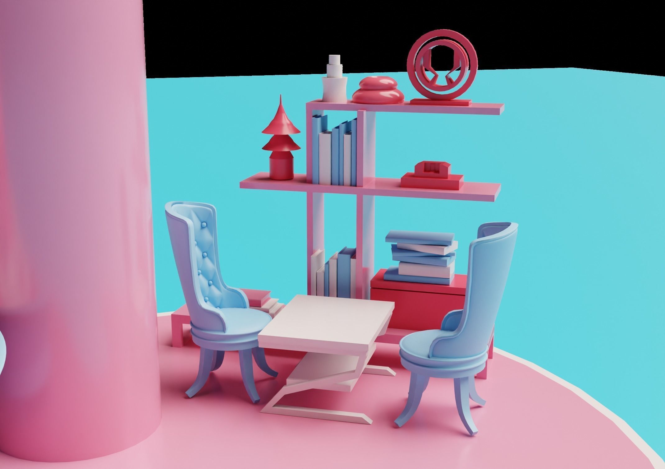 3D model Barbie Dream House - 3D House Model with furnitures VR / AR ...