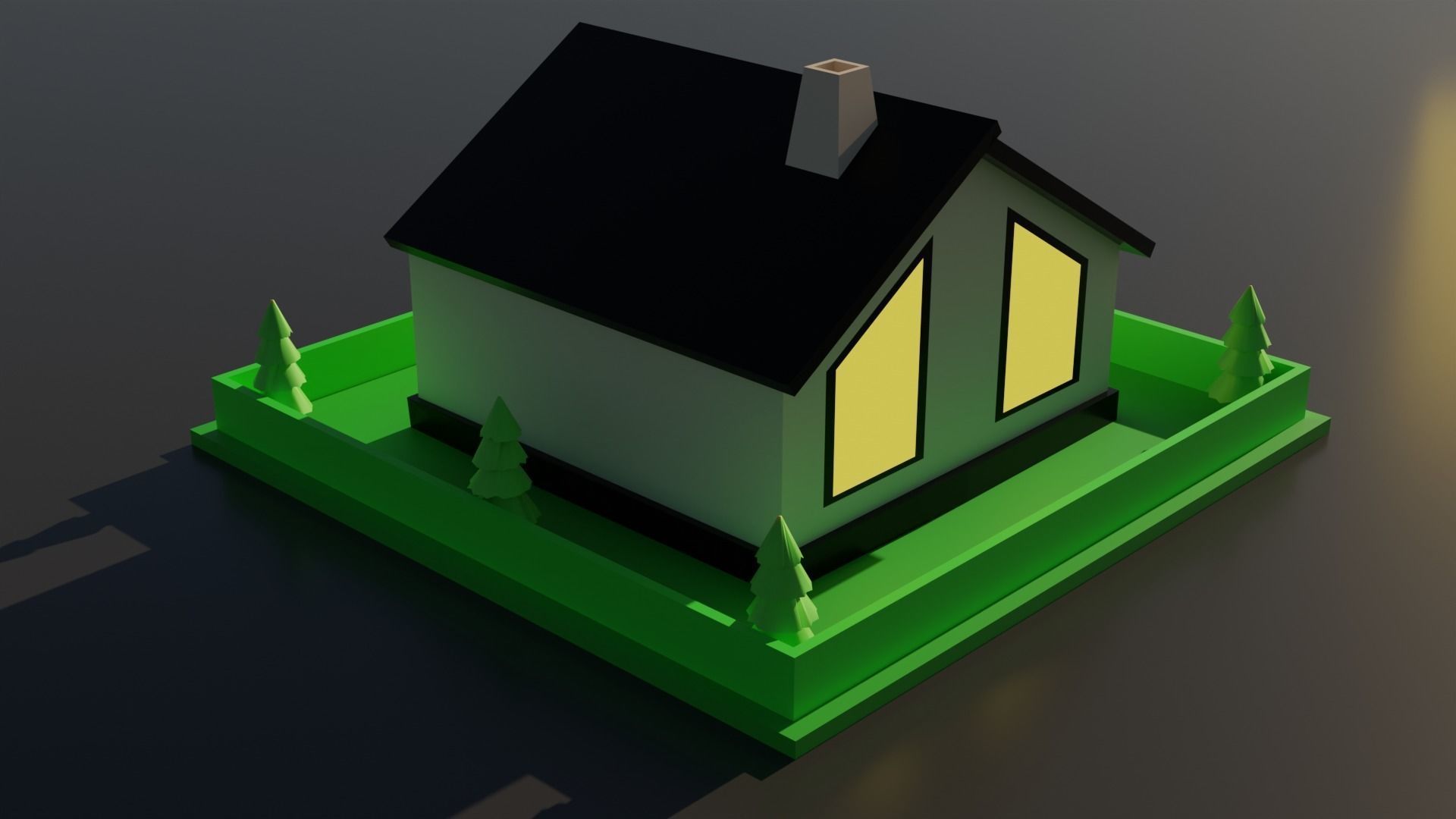 3D model Low poly Modern House 001 VR / AR / low-poly | CGTrader