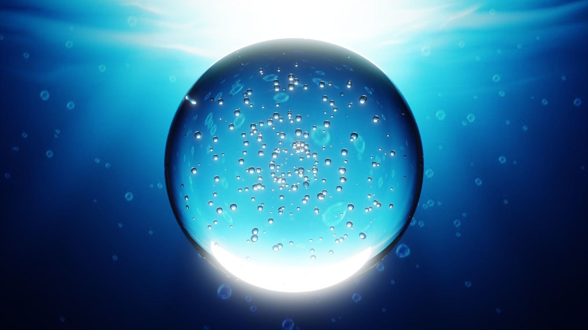 Realistic Bubble Sphere - Underwater Particle Effect 3D model | CGTrader