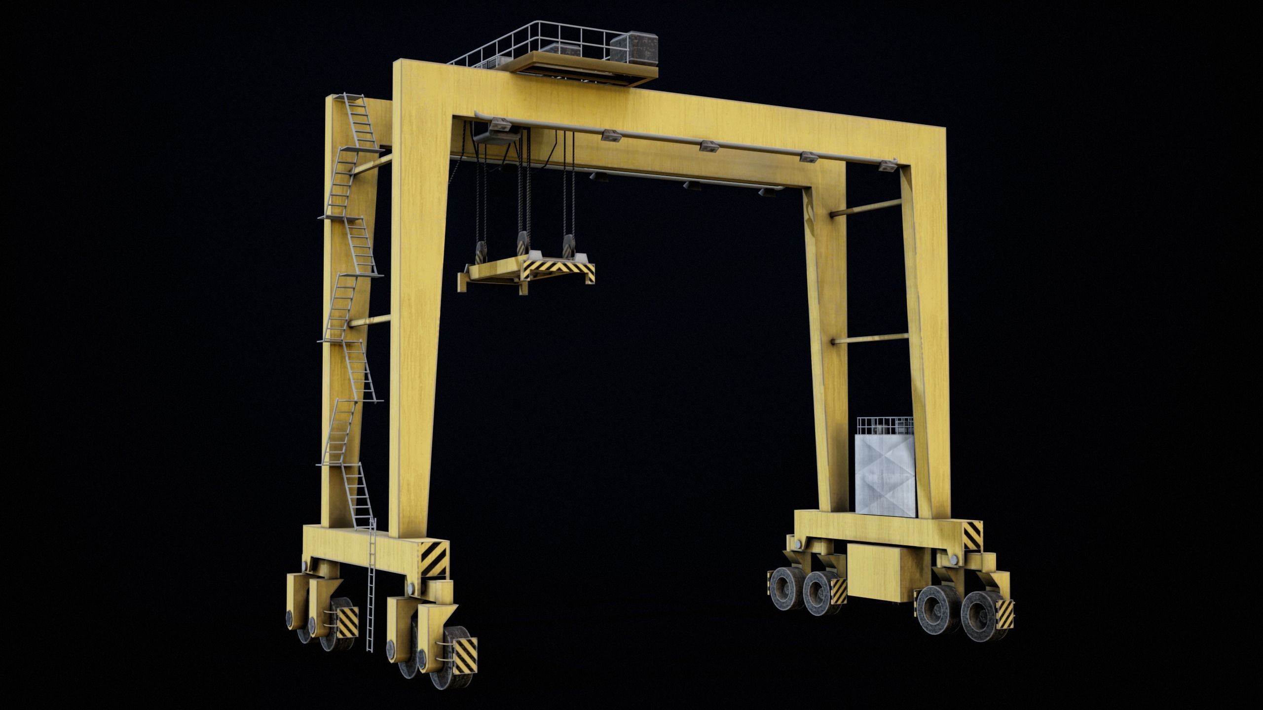 3D model RTG Port Crane PBR VR / AR / low-poly | CGTrader