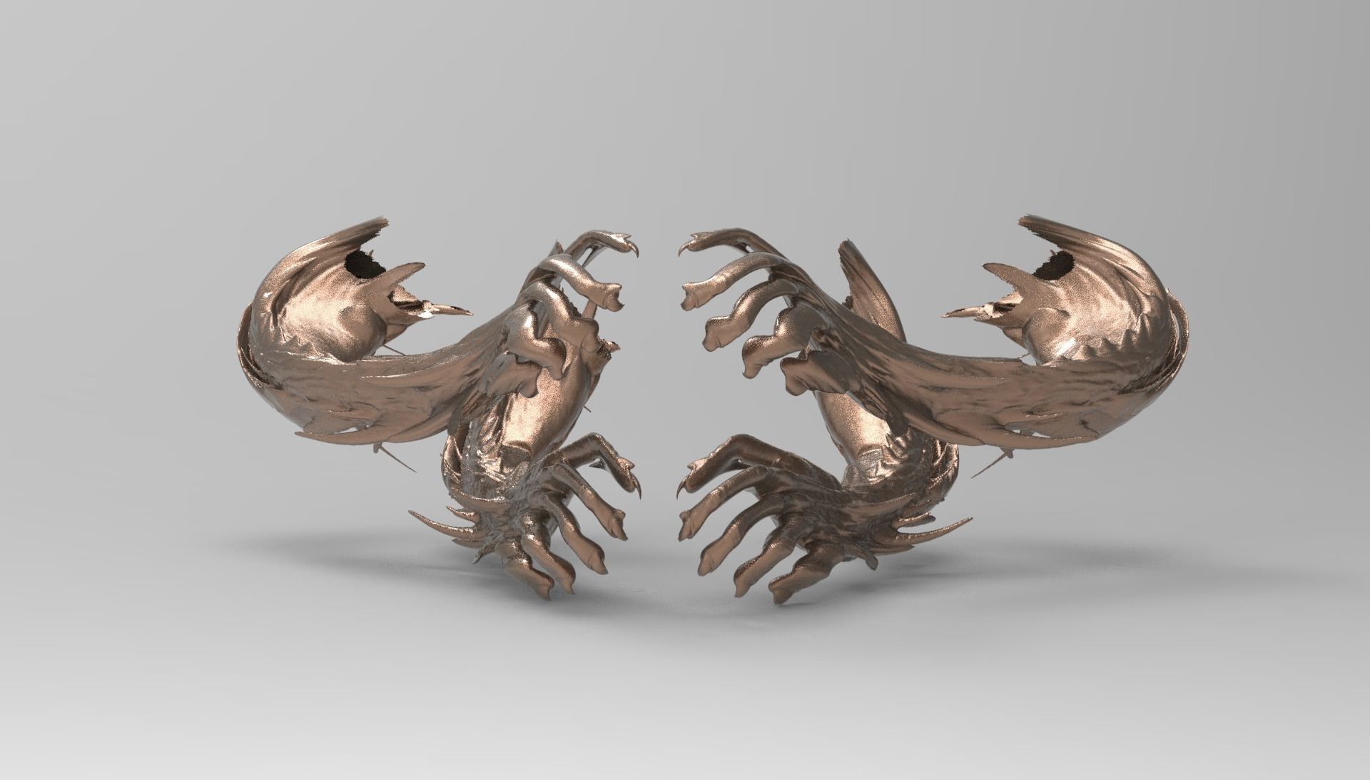 Skeleton Depths crown hand talon 3D model | CGTrader