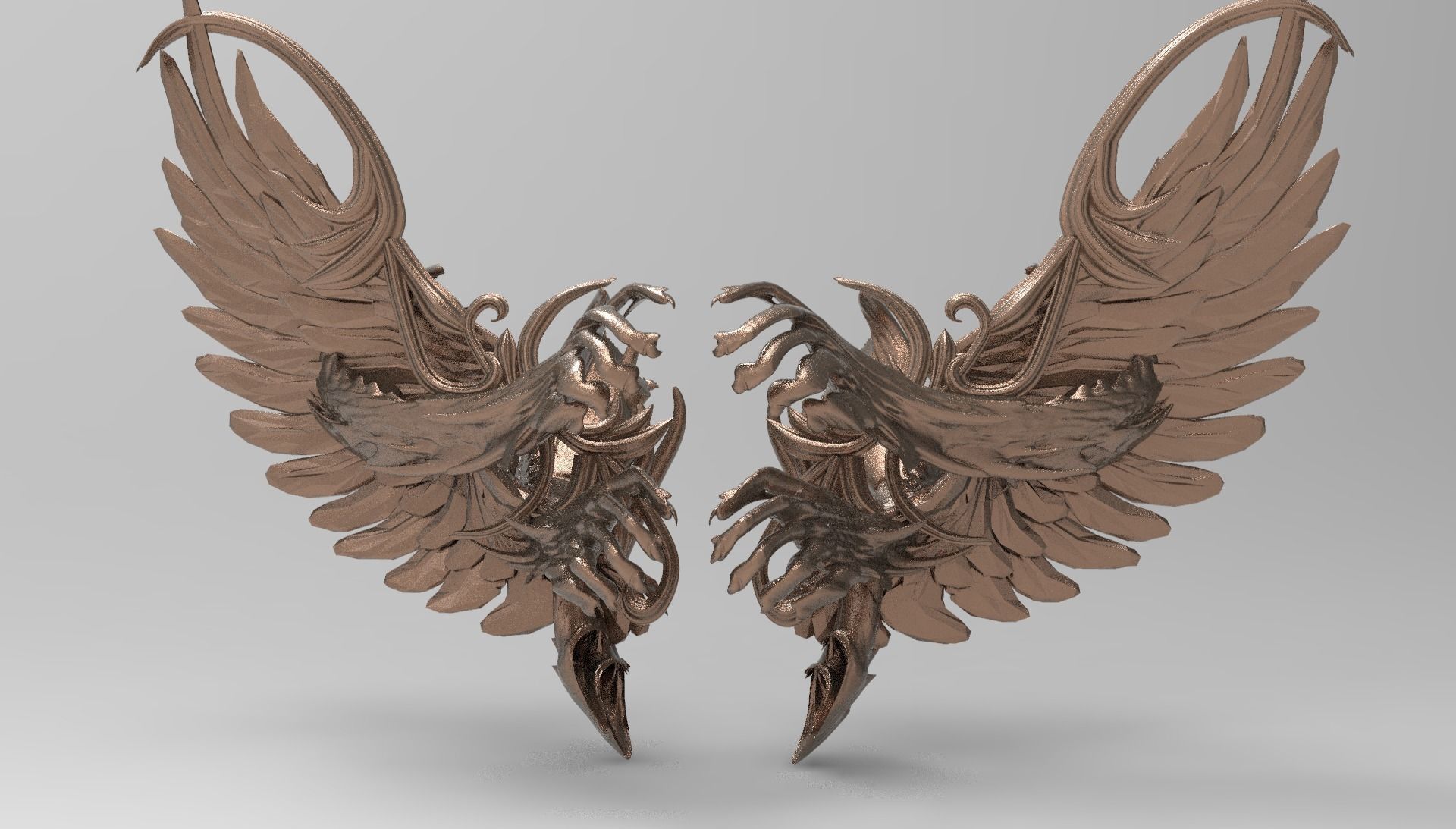 Skeleton Depths crown Wings 3D model | CGTrader