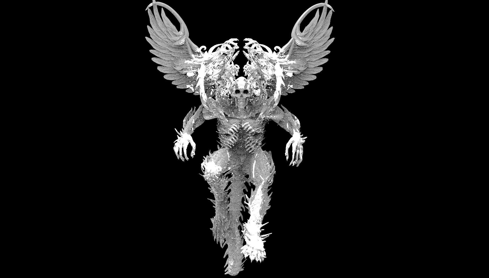 Dante Heresy arch demon sculpture 3D model | CGTrader