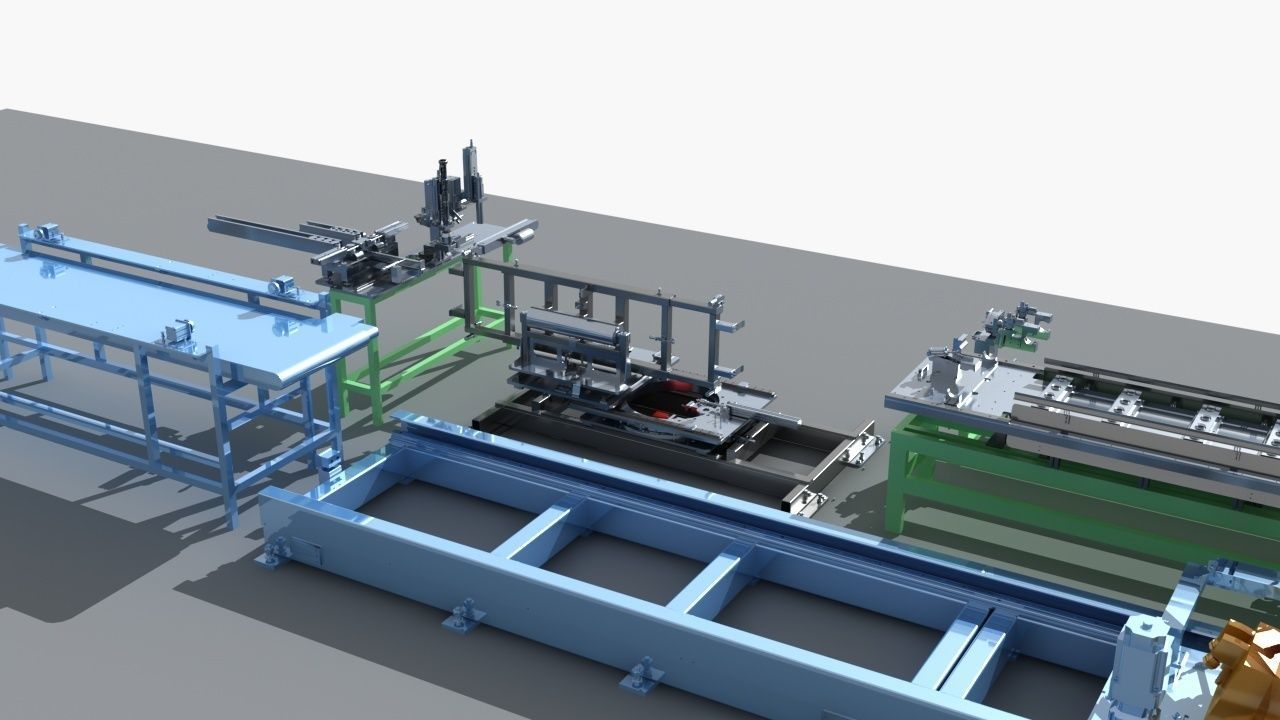 Industrial Equipment 36 - Automatic Production Line 3D model | CGTrader
