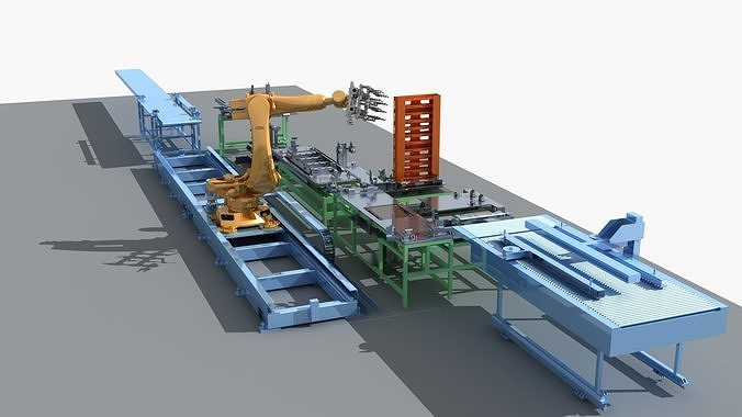 Industrial Equipment 36 - Automatic Production Line 3D model | CGTrader