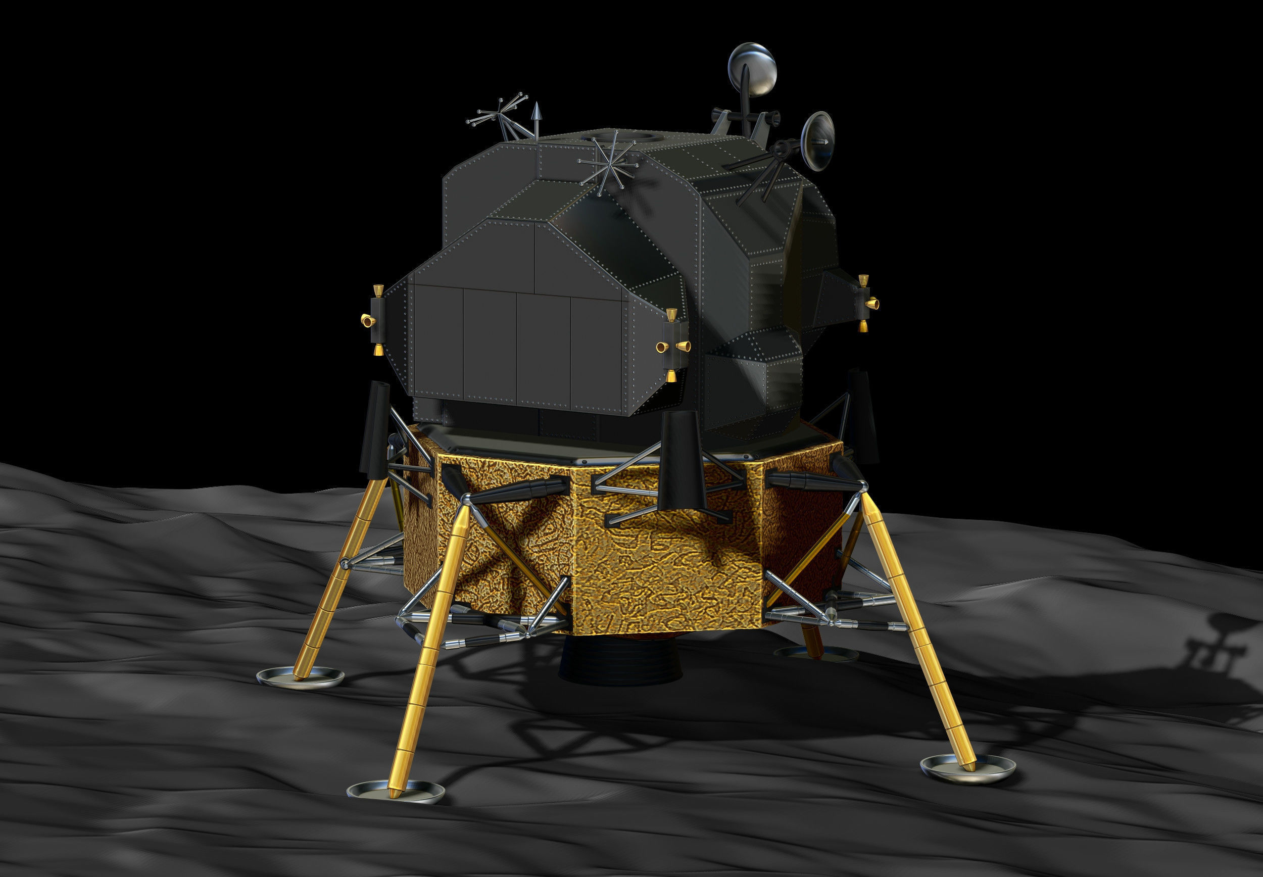 Lunar Module Apollo 11 STL-OBJ files for 3D printers 3D model 3D ...
