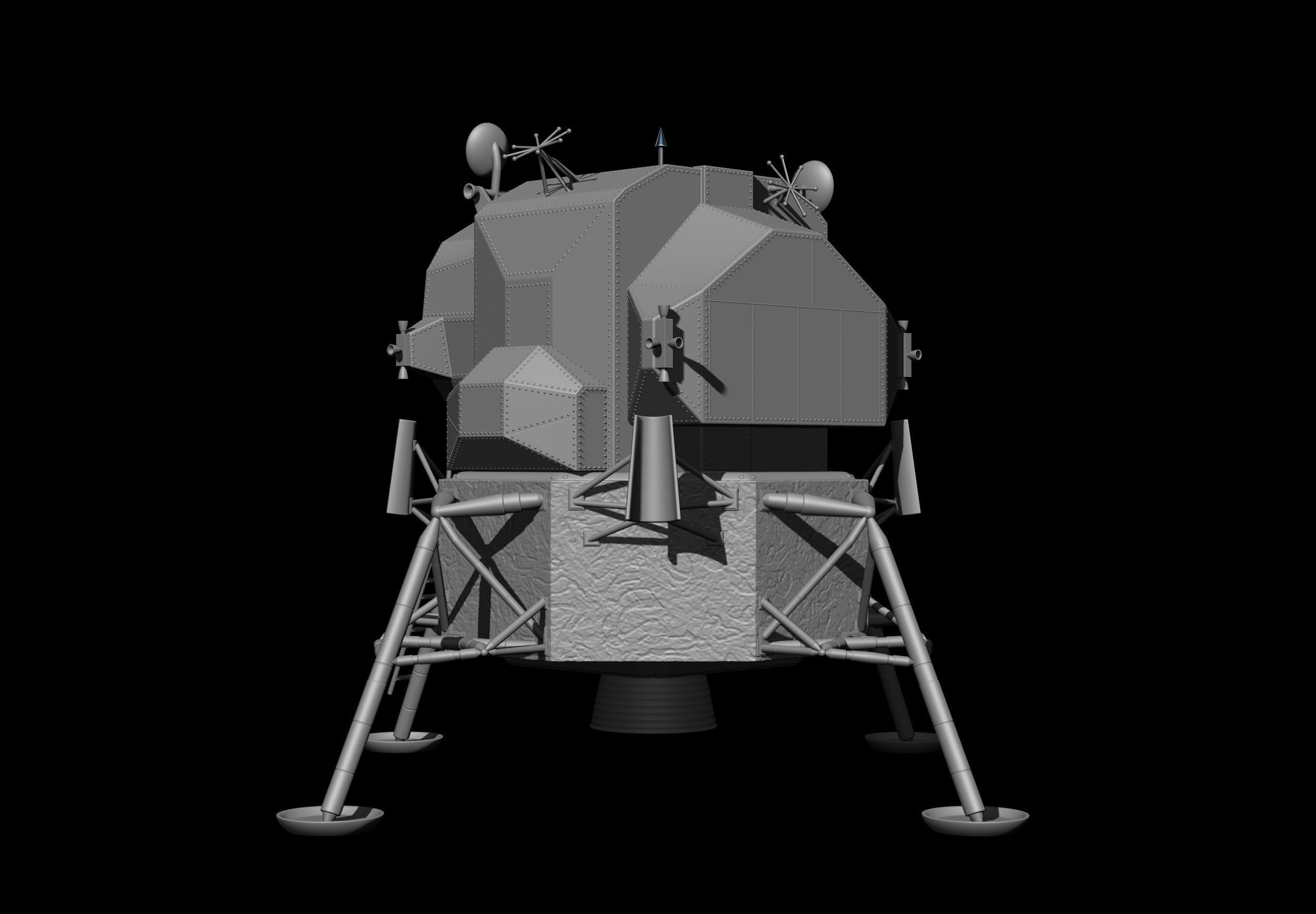 Lunar Module Apollo 11 STL-OBJ files for 3D printers 3D model 3D ...