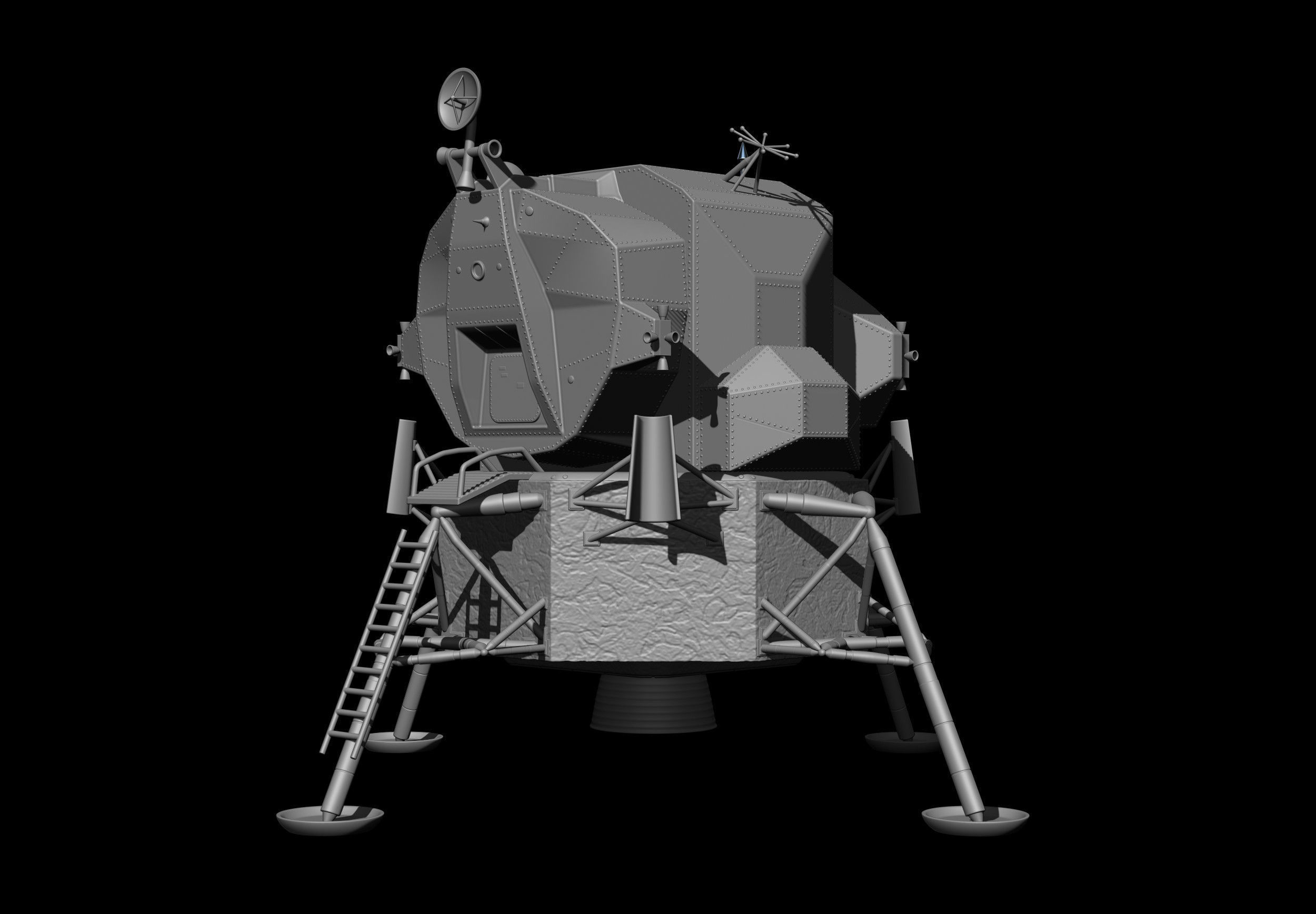 Lunar Module Apollo 11 STL-OBJ files for 3D printers 3D model 3D ...