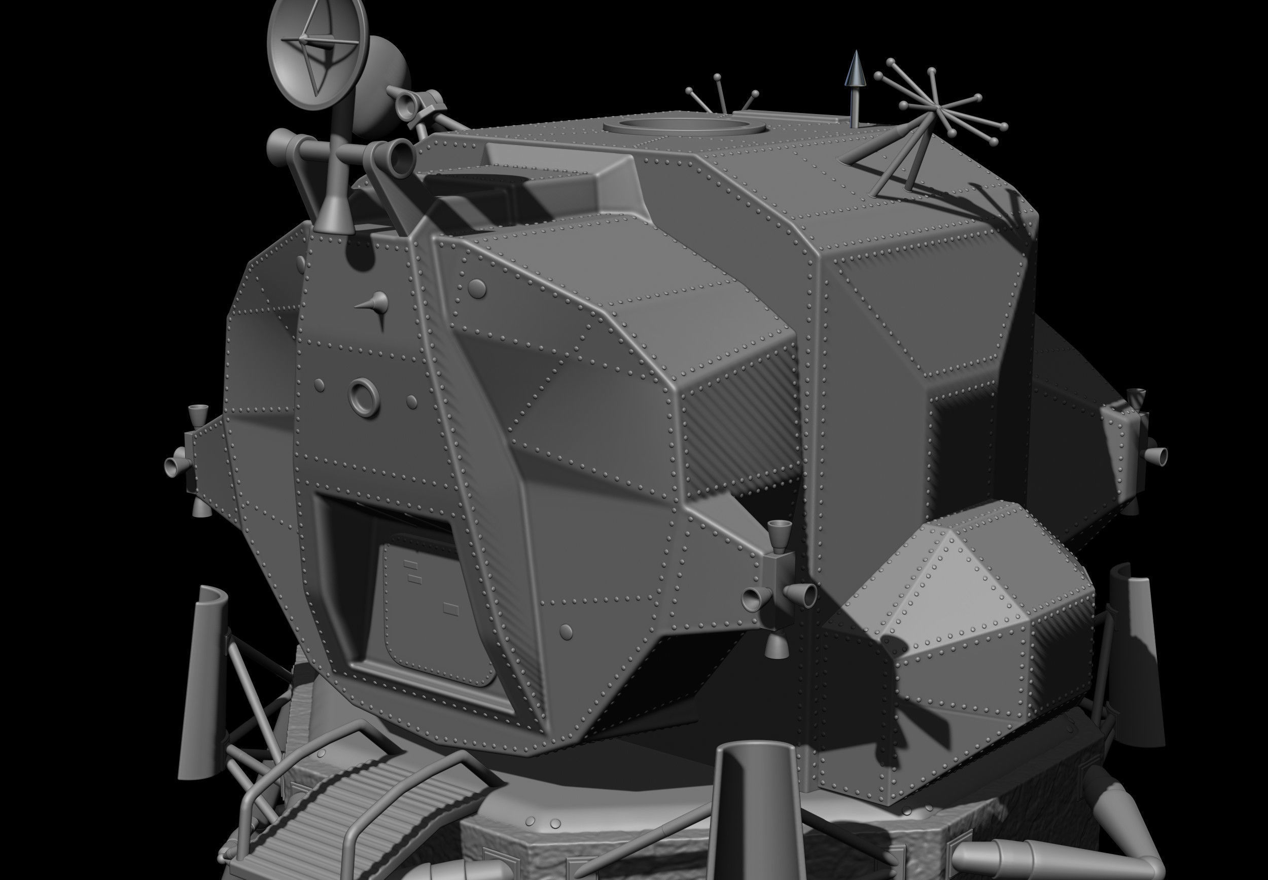Lunar Module Apollo 11 STL-OBJ files for 3D printers 3D model 3D ...