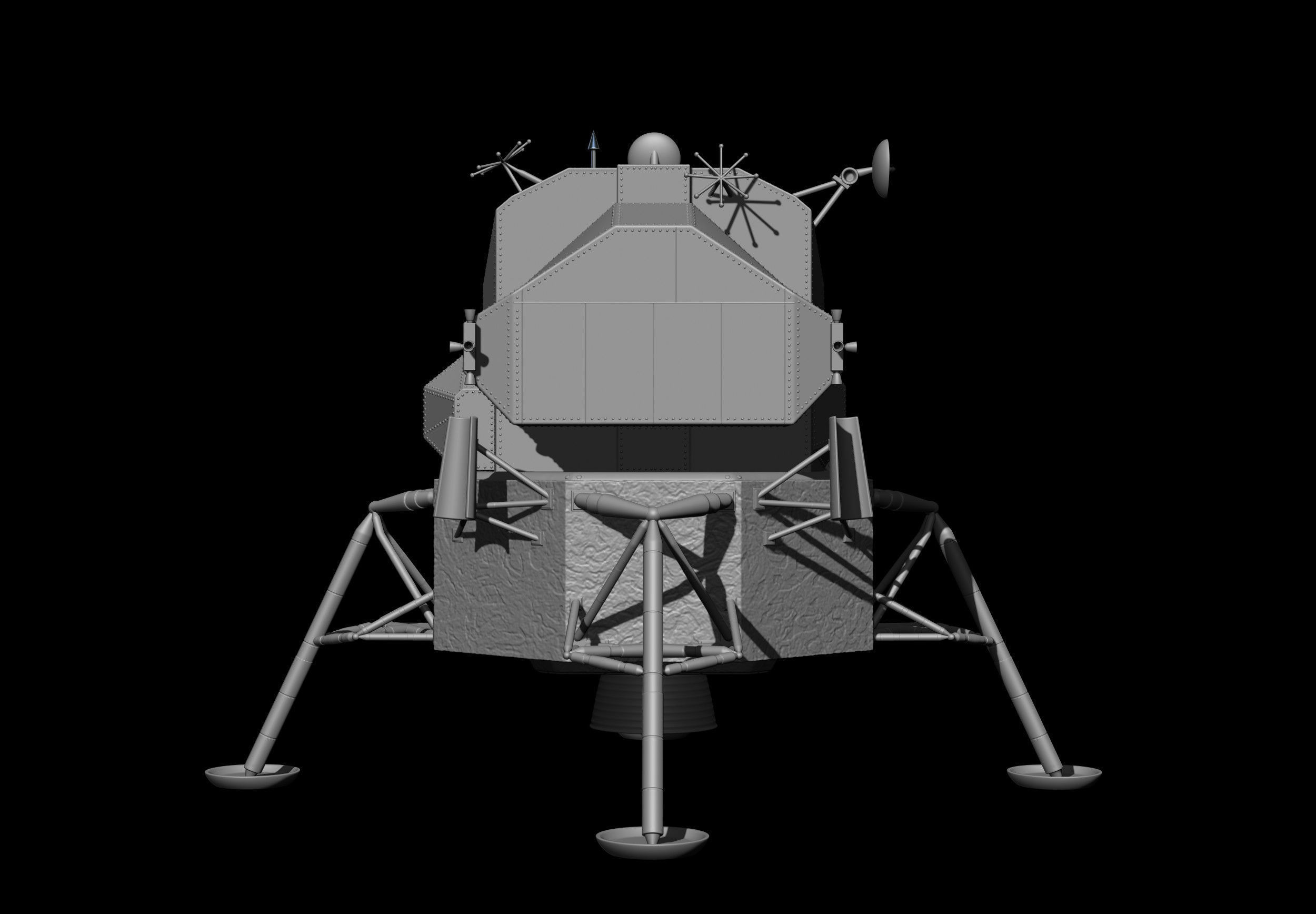 Lunar Module Apollo 11 STL-OBJ files for 3D printers 3D model 3D ...