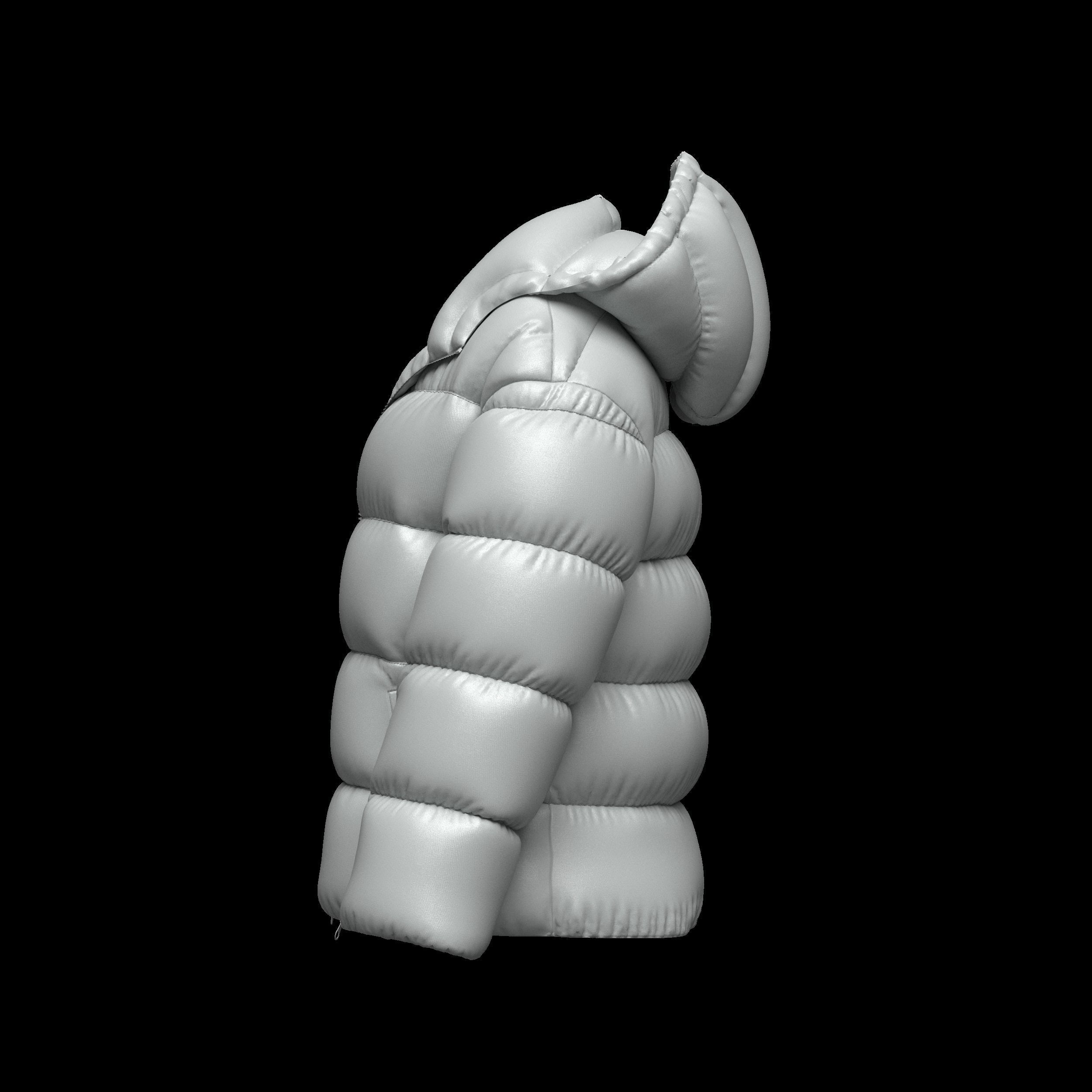 Womens Oversized Puffer jacket 3D model | CGTrader