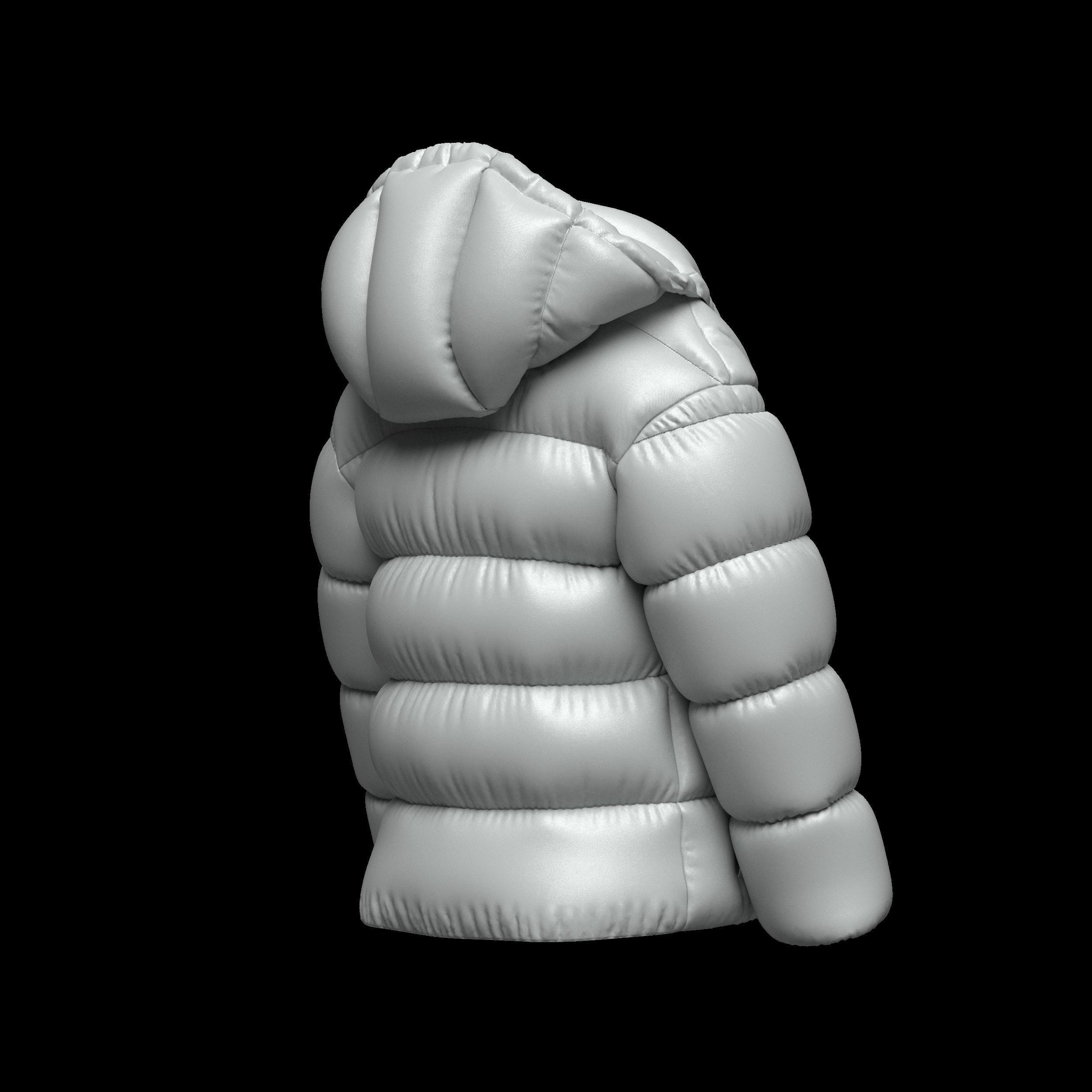 Womens Oversized Puffer jacket 3D model | CGTrader
