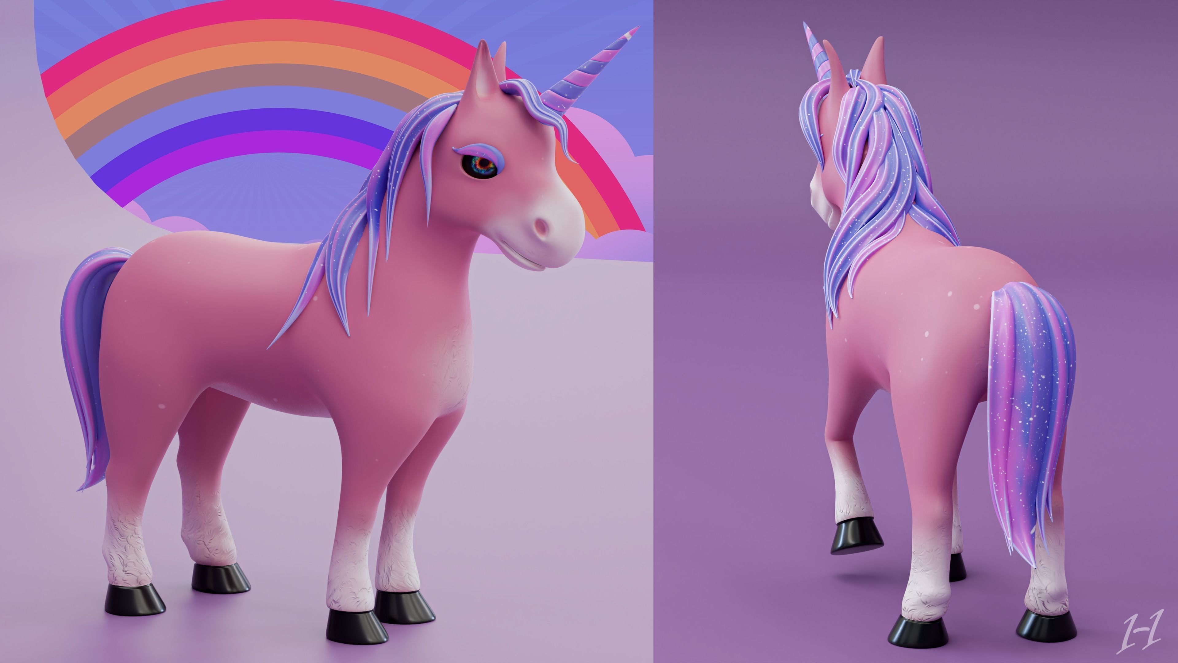 3D model Unicorn Stylized VR / AR / low-poly | CGTrader