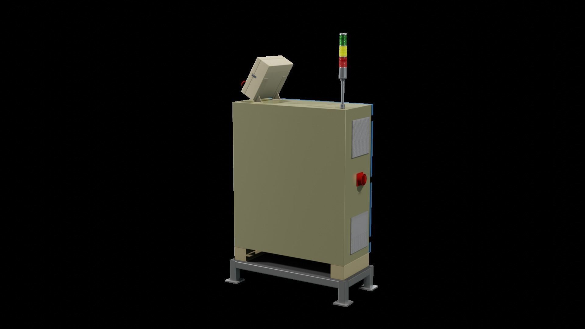 3D model Industrial - 3D Electric Control Box VR / AR / low-poly | CGTrader