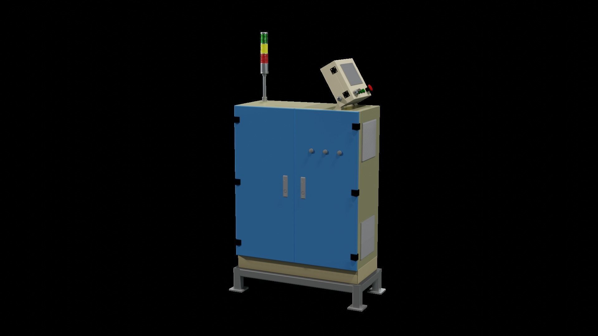 3D model Industrial - 3D Electric Control Box VR / AR / low-poly | CGTrader