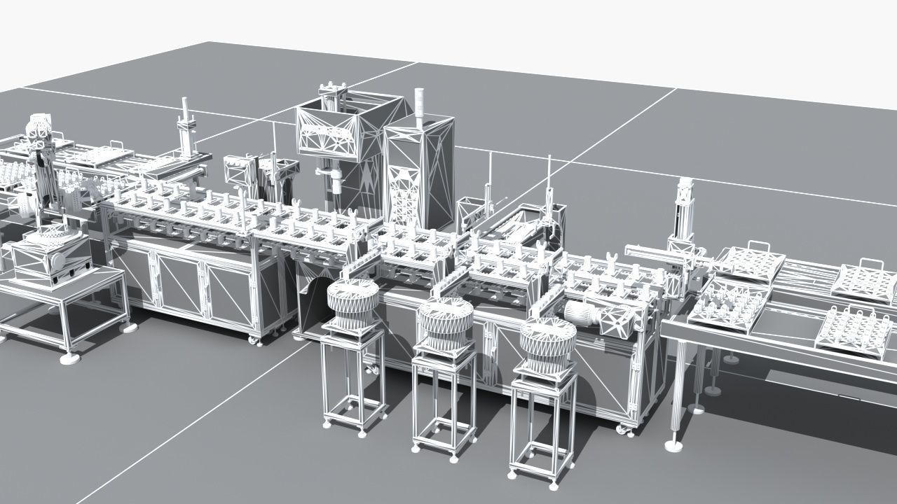 Industrial Equipment 21 - Universal Joint Production Line 3D model ...