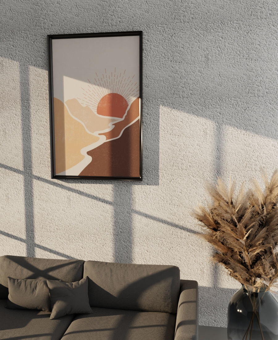 Mountain Range Boho Art free VR / AR / low-poly 3D model | CGTrader