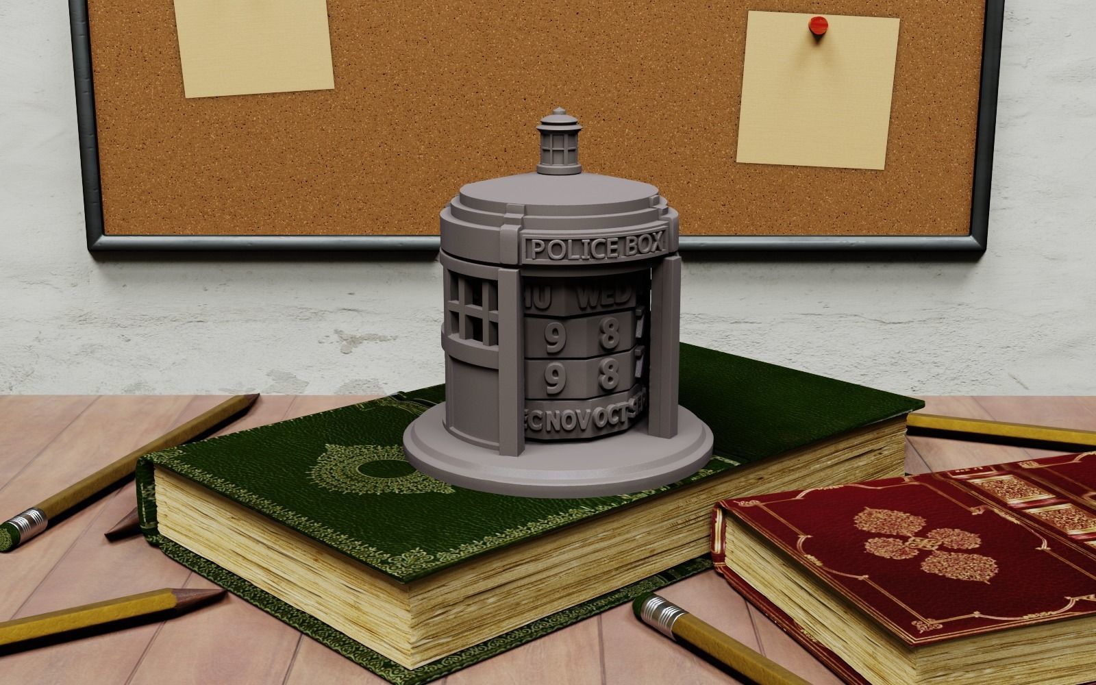 Police office calendar 3D model 3D printable | CGTrader