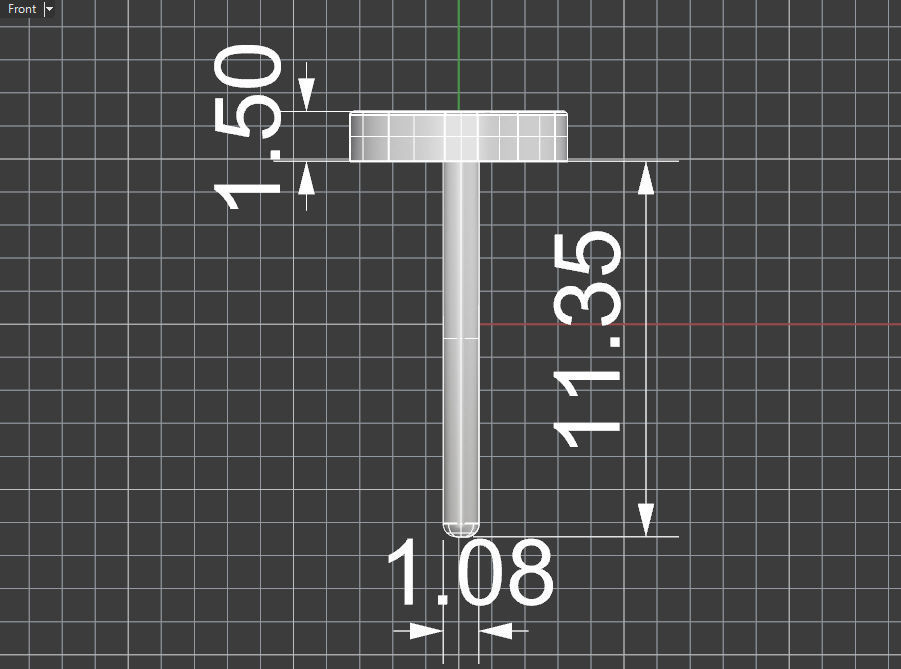 Dollar sign stud earring blank 3D model 3D printable | CGTrader