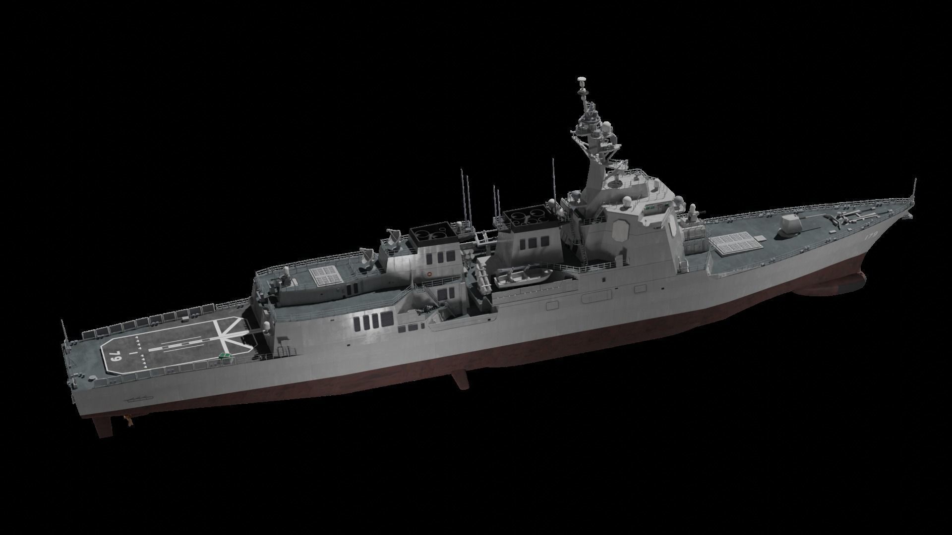 JMSDF Maya class guilded missile destroyer 3D model | CGTrader