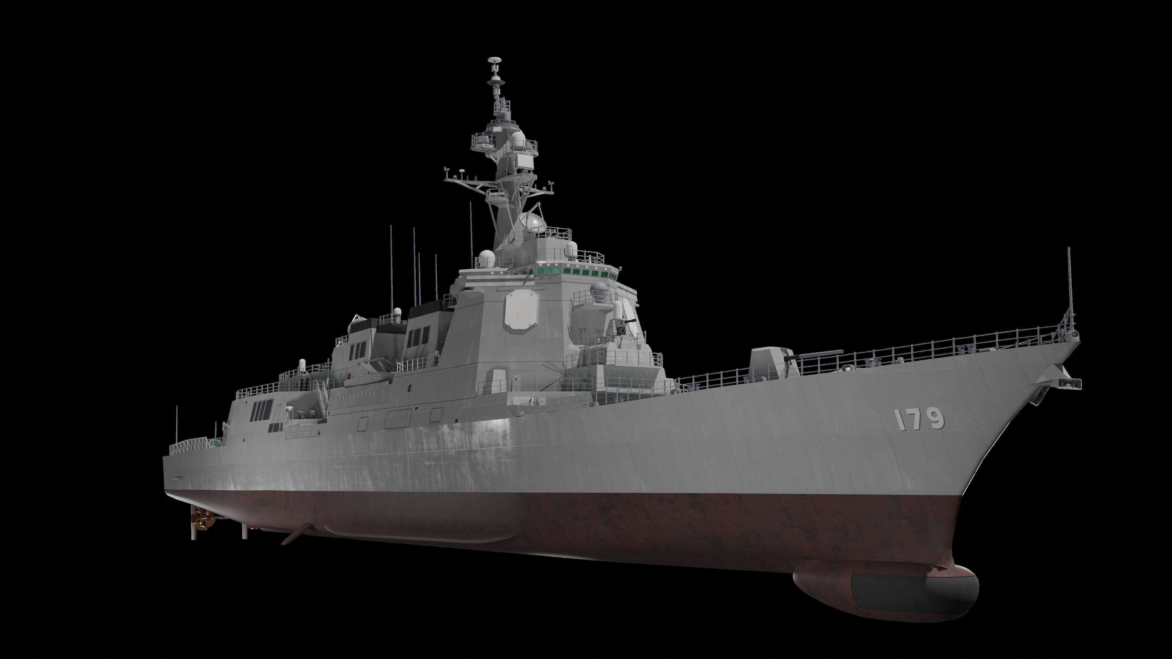 JMSDF Maya class guilded missile destroyer 3D model | CGTrader