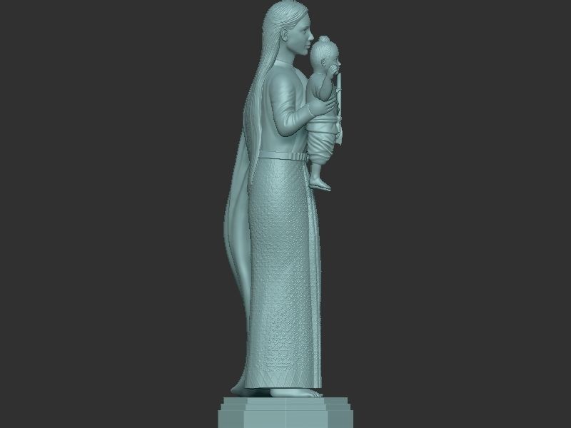 Mery with Baby Jesus 3D model 3D printable | CGTrader