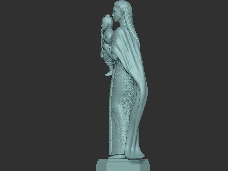 Mery with Baby Jesus 3D model 3D printable | CGTrader