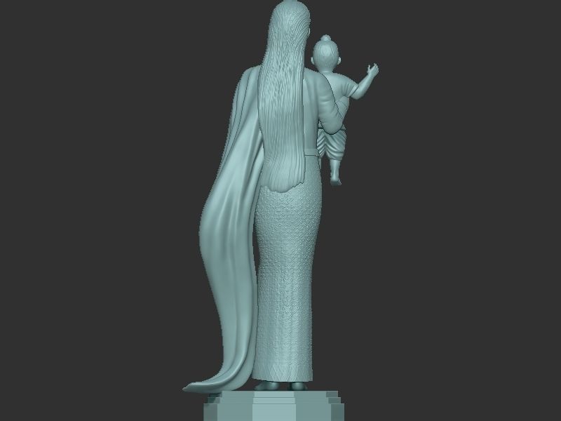Mery with Baby Jesus 3D model 3D printable | CGTrader
