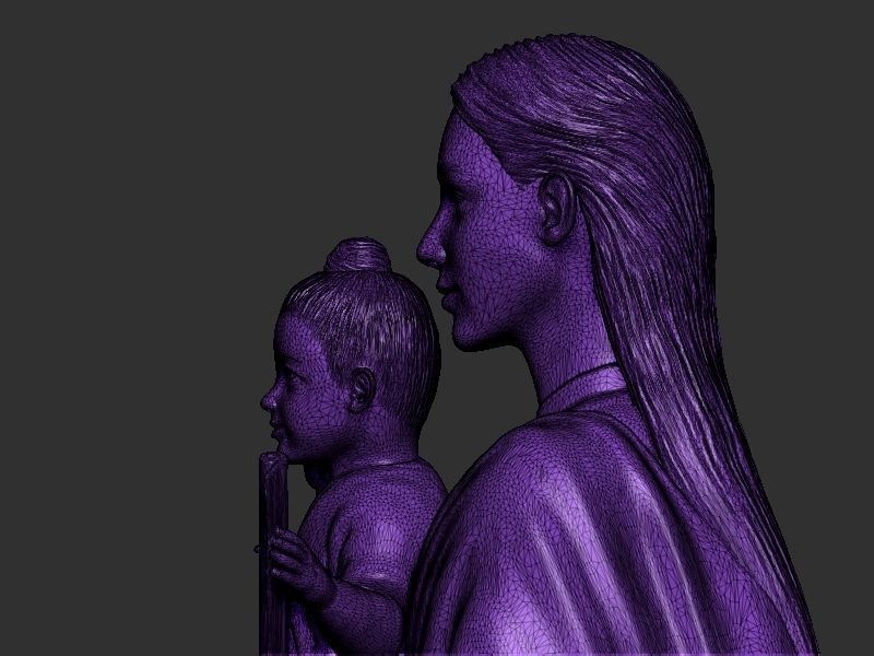 Mery with Baby Jesus 3D model 3D printable | CGTrader
