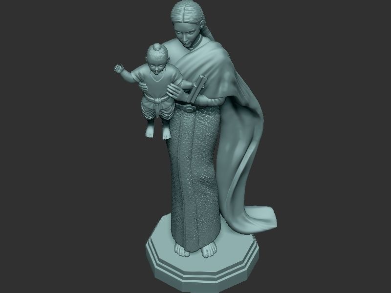 Mery with Baby Jesus 3D model 3D printable | CGTrader