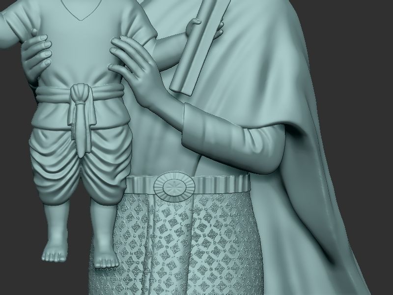 Mery with Baby Jesus 3D model 3D printable | CGTrader