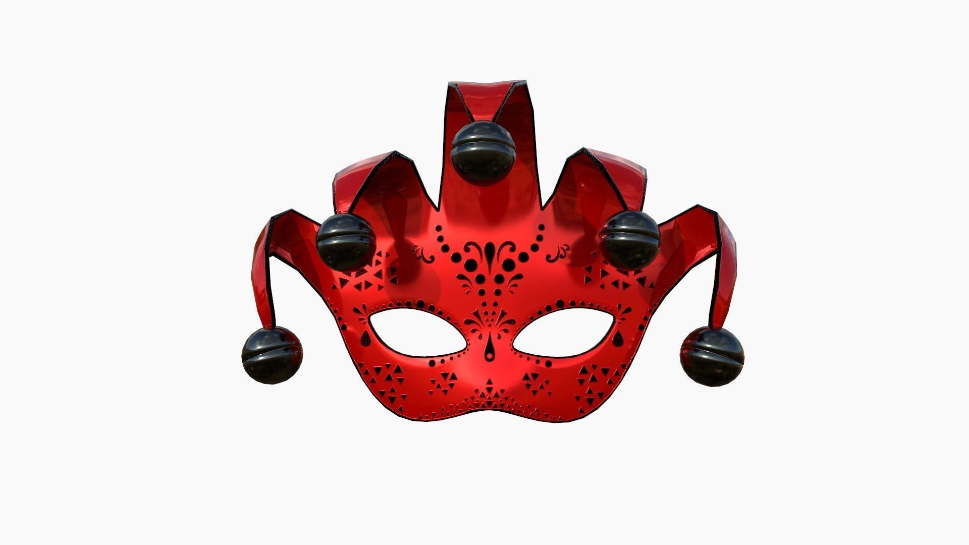 3D model Carnival Mask H12 Black Red - Costume Character Design VR / AR ...