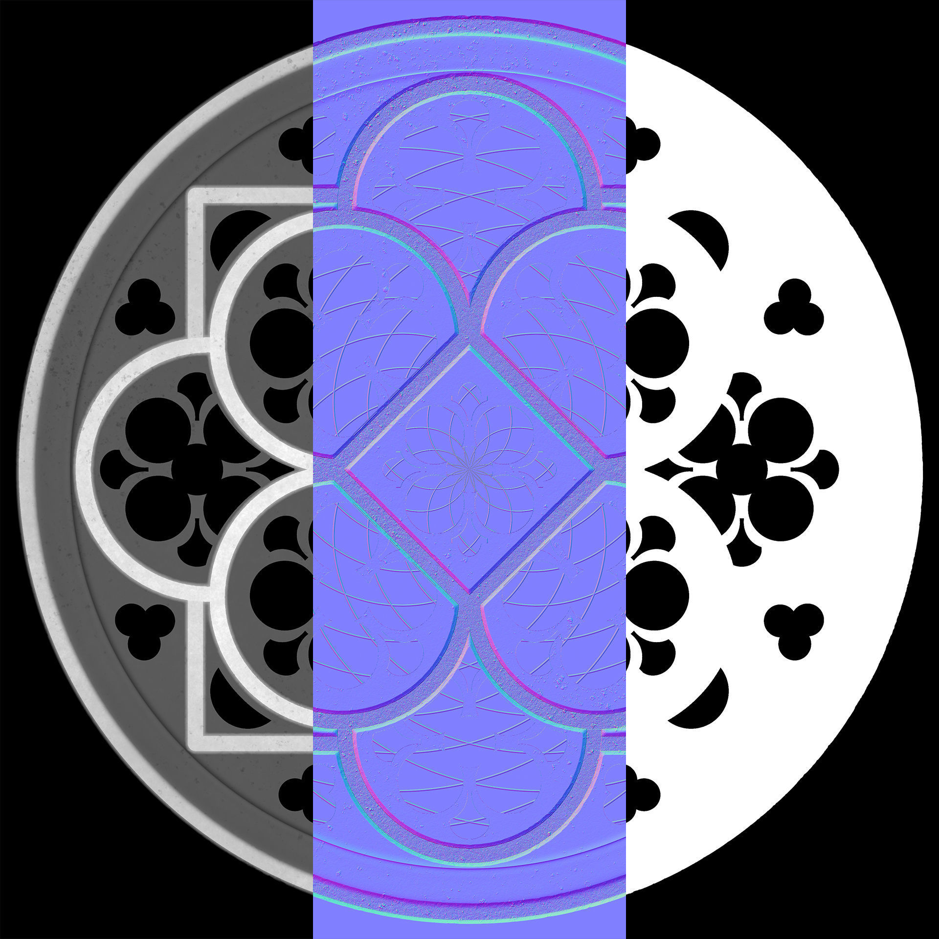 Alpha - Gothic Windows Alpha - Texture sets 3D model | CGTrader