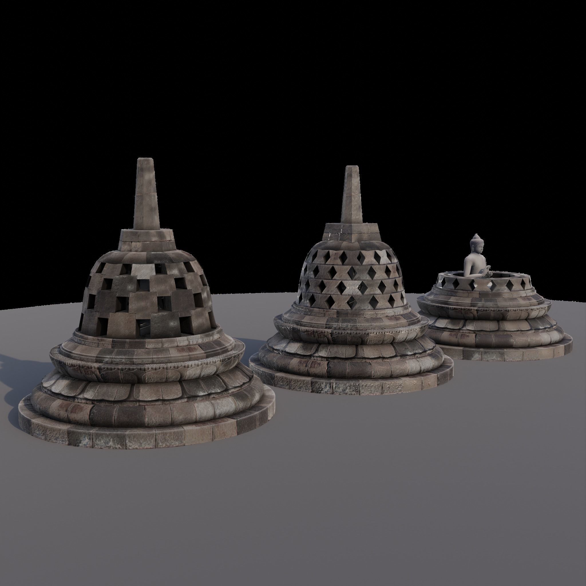 3D model Borobudur 3D Model -Stupa Only- VR / AR / low-poly | CGTrader