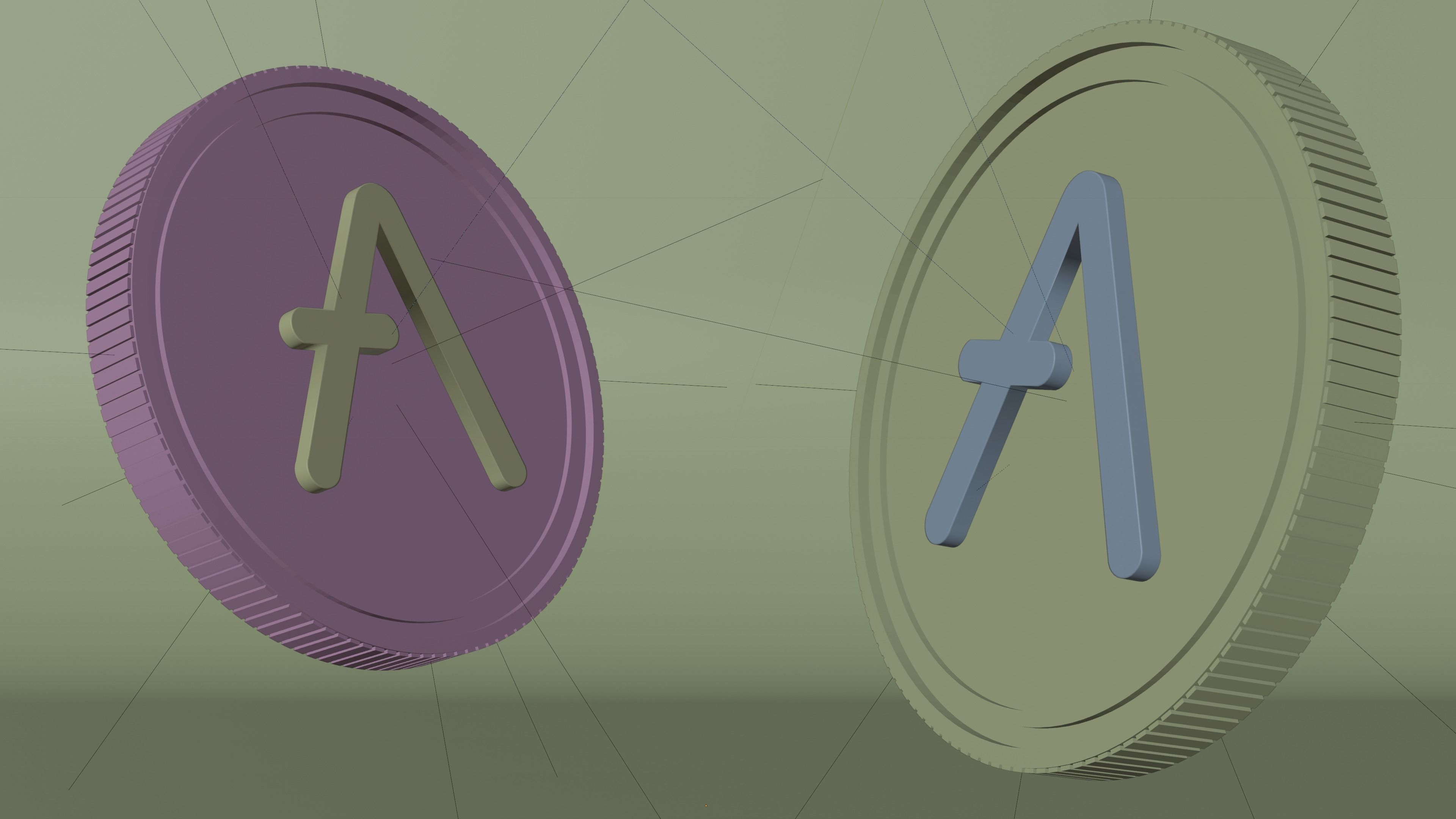 Aave Coin 3D Model 3D model | CGTrader