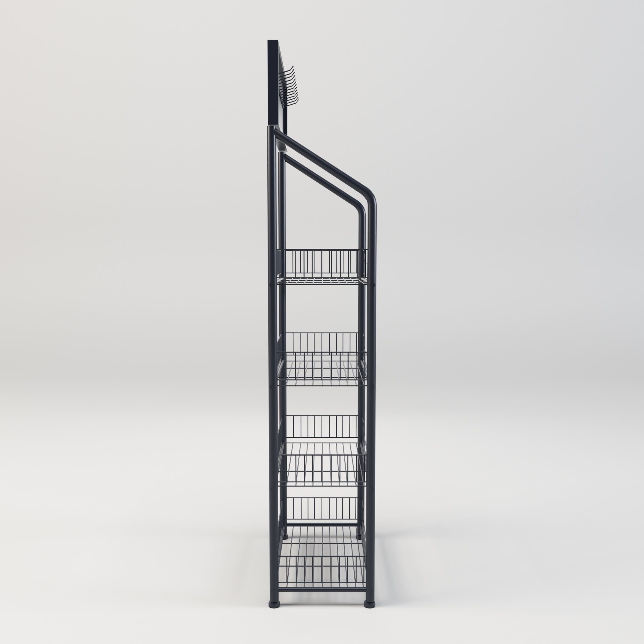 3D model Supermarket food candy chips display wire steel shelf rack VR ...