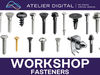 Fasteners Bolts Screws Set 3D model | CGTrader