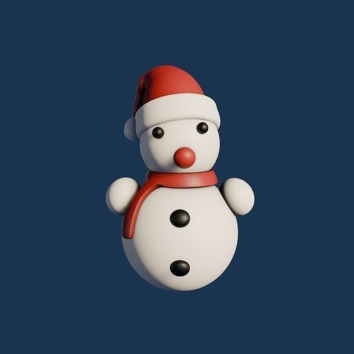 Snowman 3D model 3D printable | CGTrader