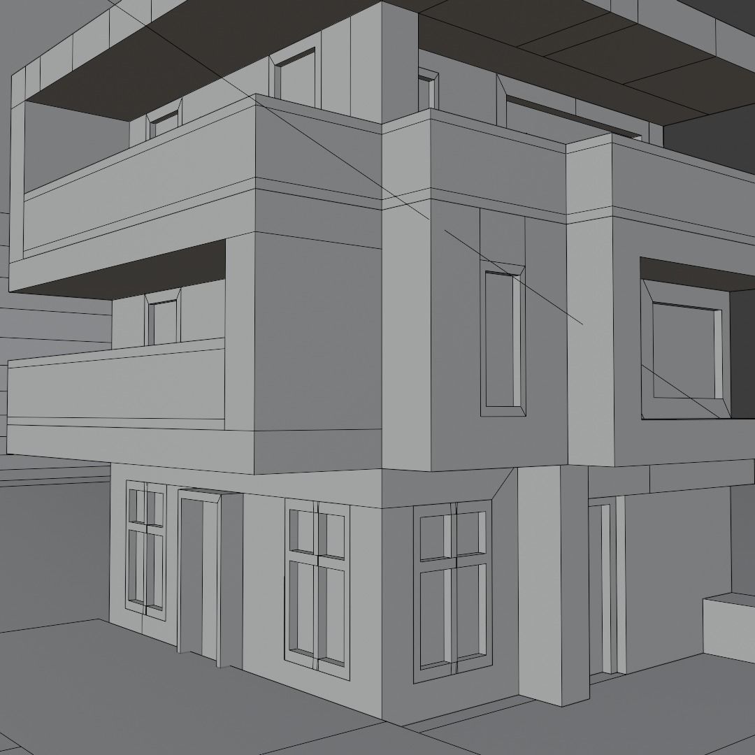 3D model Low poly Modern House 002 VR / AR / low-poly | CGTrader