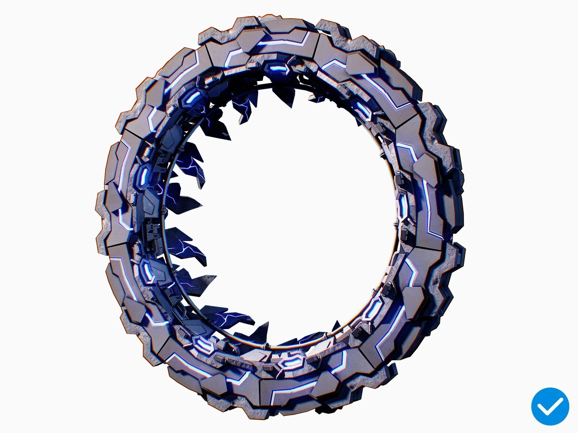 3D model Sci-Fi Star Gates Type 01 PBR VR / AR / low-poly | CGTrader