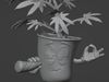 Marijuana plant smoking 3D print model 3D model 3D printable | CGTrader